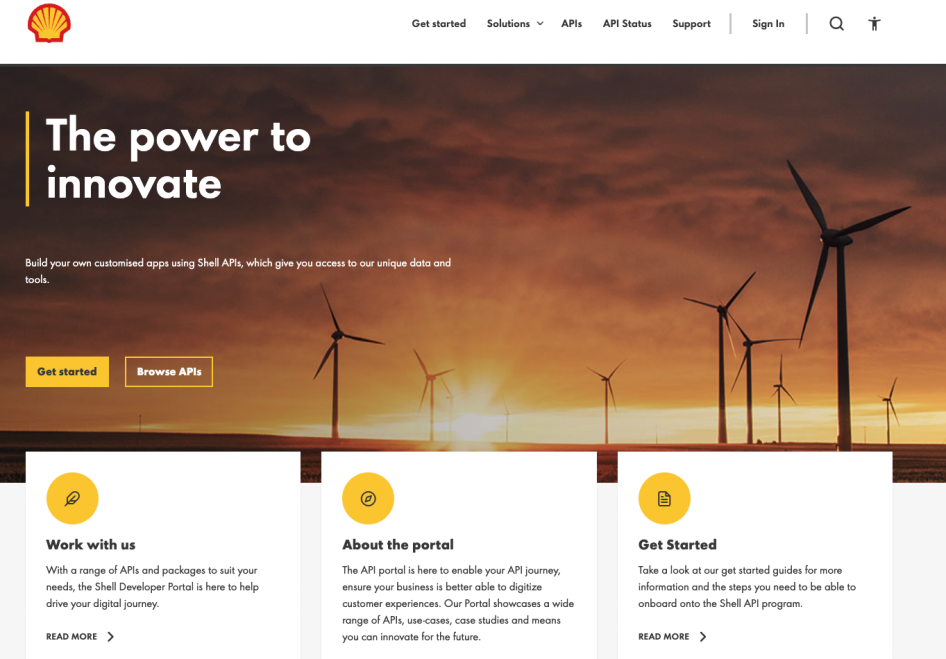 Shell Developer Portal (2022) | DevPortal Awards